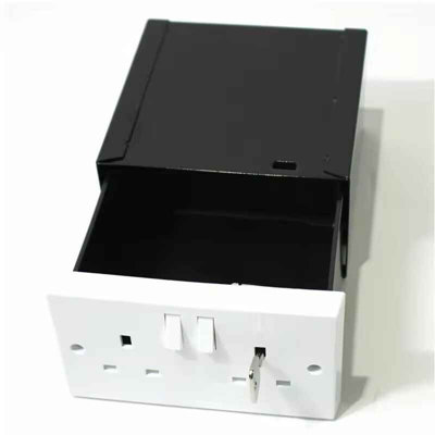 IMITATION DOUBLE UK PLUG SOCKET WALL SECURITY SECRET HIDDEN STASH BOX ...
