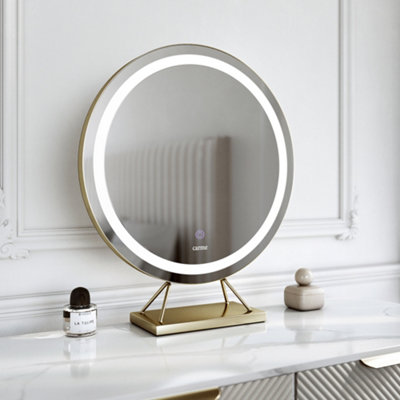 Imogen Mocha Dressing Table with Evie LED Mirror