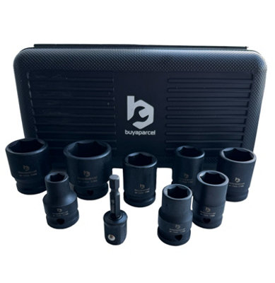 Shop Impact Driver Socket Set 9 Piece 1/2" Square Drive Impact Wrench ...