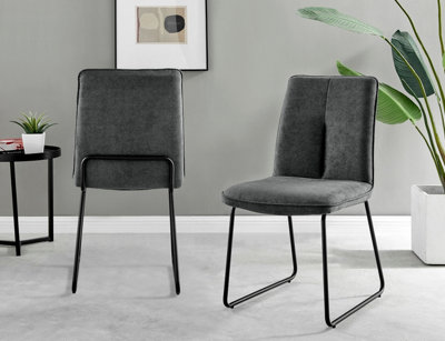 Imperia Grey High Gloss 6 Seater Dining Table with Structural 2 Plinth ...