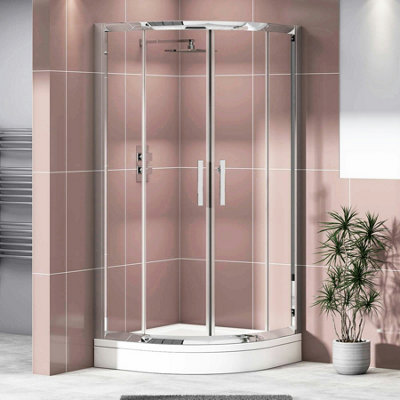 Imperial 760 x 760mm Quadrant Shower Enclosure with High Tray Double ...