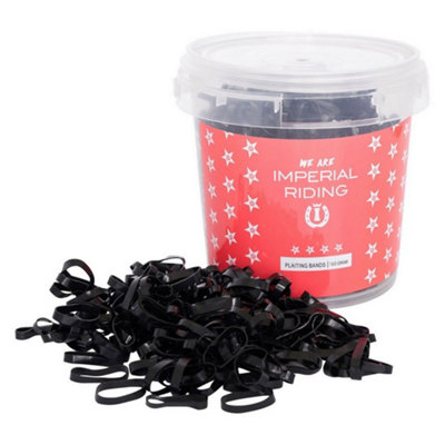 Imperial Riding Plain Horse Plaiting Bands Black (150g)