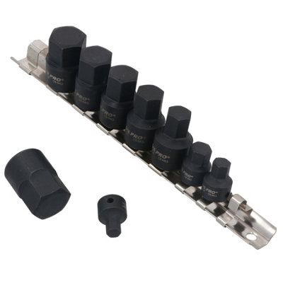 Imperial SAE Male Allen Hex Bit Sockets 1/4" 3/8" Drive 9pc Set 1/4" - 3/4"