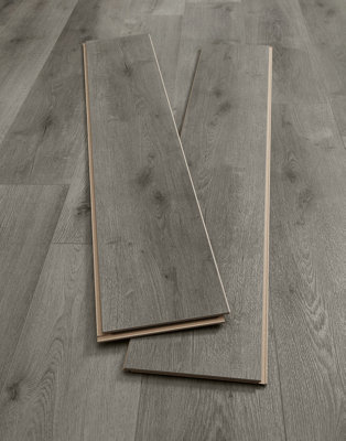 Impero Ravello - 12mm Laminate Flooring - Driftwood Grey Oak. 1.45m² Pack