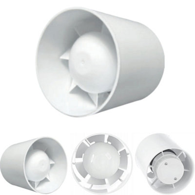 In-Line Bathroom Extractor Fan 100mm Fan for Ducting High Airflow ...