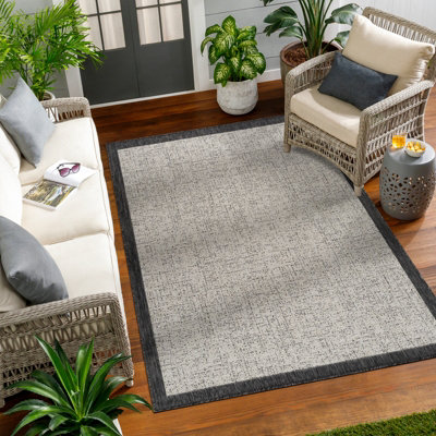 IN- & OUTDOOR MODERN BLACK/IVORY JODY AREA RUG 120 X 170 CM - EASY TO ...