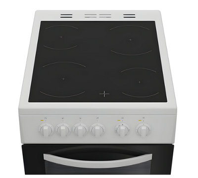 Indesit ITE5VMW Slim Double Electric Cooker - White