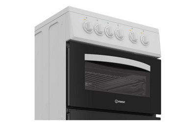 Indesit ITE5VMW Slim Double Electric Cooker - White