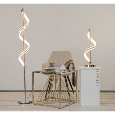 Indie 160cm LED Polished Chrome Floor Lamp