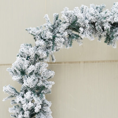Indoor 8ft Flocked Christmas Tree Arch PVC Doorway Archway Xmas With ...