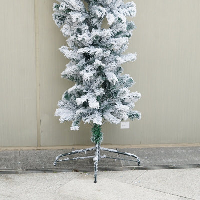 Indoor 8ft Flocked Christmas Tree Arch PVC Doorway Archway Xmas With ...