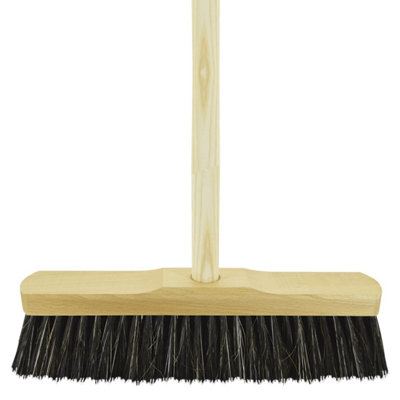 Indoor Broom Soft Bristle Sweeping Brush - Flexible Nylon & Natural ...