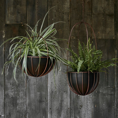 Indoor Kensington Copper Hanging Planter H34Cm D30Cm