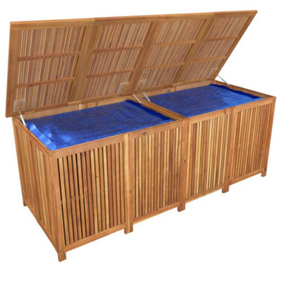 Indoor Outdoor Garden Storage Box 200x80x75 cm Solid Wood Acacia