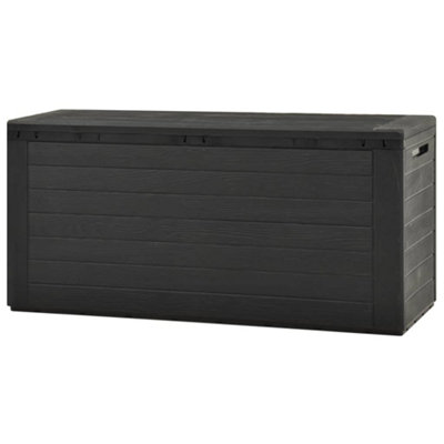 Indoor Outdoor Garden Storage Box Anthracite 116x44x55 cm