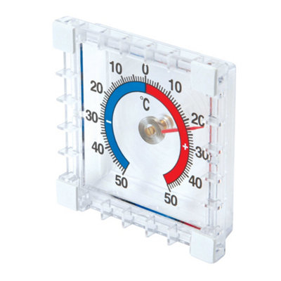 Indoor / Outdoor Thermometer -50 to +50 Degree C Wall Window Mounted ...