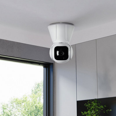 Indoor Smart Security Camera with Intelligent Detection Alarm in White