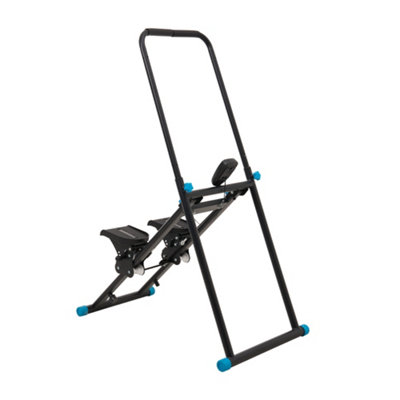 Indoor Stair Stepper Foldable Fitness Equipment with Handrail, Black