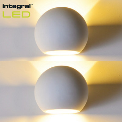 Indoor Wall Lights Decorative Paintable Gypsum: IP20: Requires 1x G9 ...