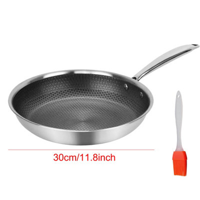 Induction Frying Pan Stainless Steel Non Stick Cookware 30cm