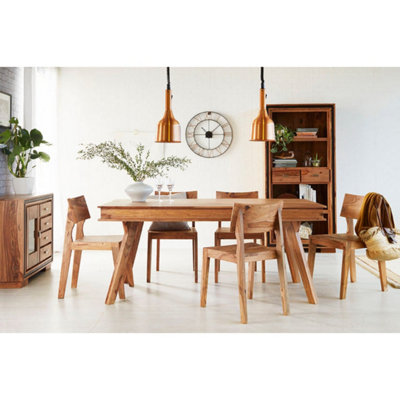 Indus Sheesham Wooden Medium Size Dining Table Set With 2 Chairs And 1 ...