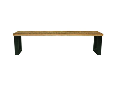 Induse Bench - Mango Wood/Iron - L44 x W140 x H45 cm - Mango PP Saw ...