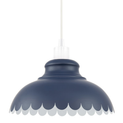 Industrial and Modern Petal Design Navy Blue Metal Ceiling Pendant ...