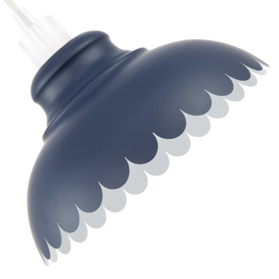 Industrial and Modern Petal Design Navy Blue Metal Ceiling Pendant ...