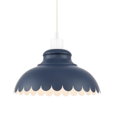 Industrial and Modern Petal Design Navy Blue Metal Ceiling Pendant ...