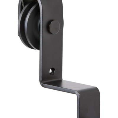 Industrial Black Coated Internal Sliding Door Track System Track Bypass ...