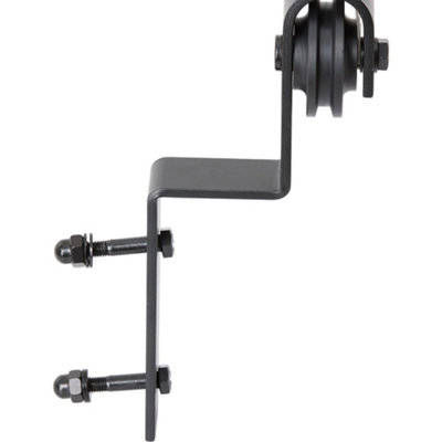 Industrial Black Coated Internal Sliding Door Track System Track Bypass ...