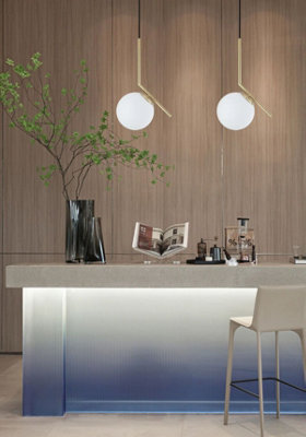 Industrial design ceiling pendant light with gold finish arm and medium ...