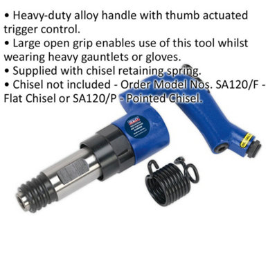 Industrial Heavy Duty Air Hammer with Open Grip - 20mm Stroke and 1/4 ...