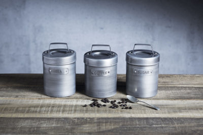 Industrial Kitchen Vintage-Style Metal Sugar Container