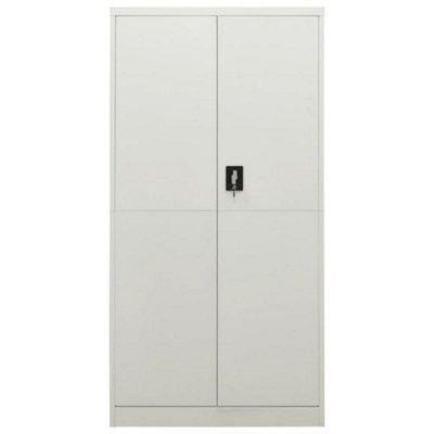 Industrial Locker Cabinet Light Grey 90x40x180 cm Steel