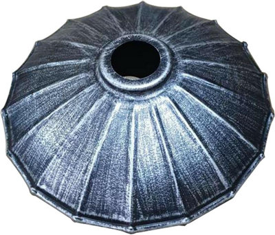 Industrial Metal E27 Lamp Shade with Brushed Silver Finish - Vintage ...