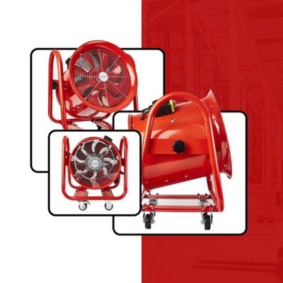 Industrial Portable Dust Fume Extractor Ventilation Axial Blower Fan 24 ...