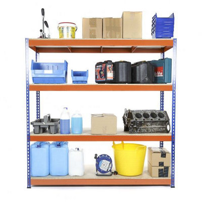 Industrial Shelving Racking 4 Levels, 1800mm H x 1800mm W x 450mm D ...