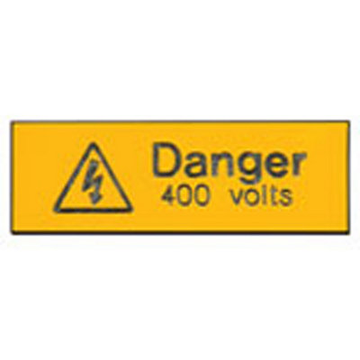 Industrial Signs Danger Sign Rigid Engraved 400 V Is1205En