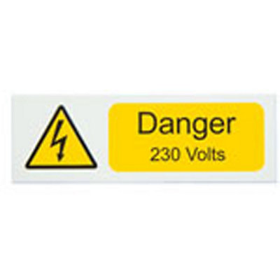 Industrial Signs Danger Sign Self Adhesive Vinyl 230 V Is2110Sa