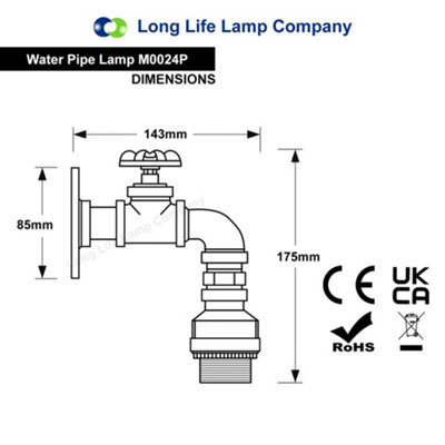 Industrial Single Head Rustic Water Pipe Wall Light Fixture M0024