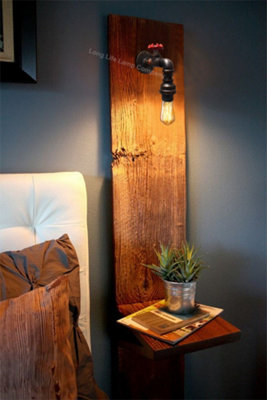 Industrial Single Head Rustic Water Pipe Wall Light Fixture M0024