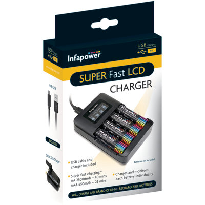 Infapower Super Fast LCD Battery Charger