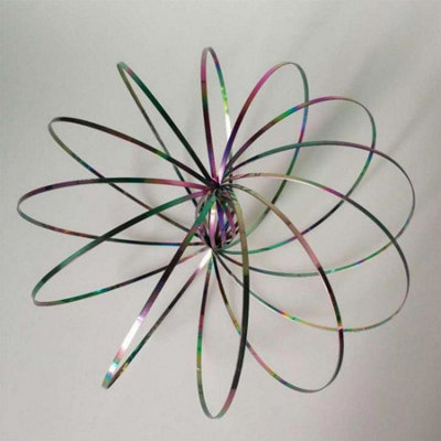 Infinity Arm Spring Slinky Juggle Dance 3D Magic Flow Ring Stainless ...