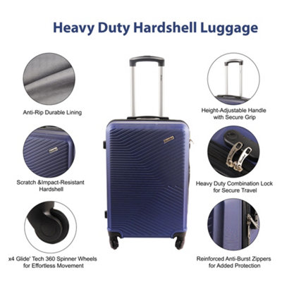 Infinity Hard Shell 3 Piece Luggage Set - Blue