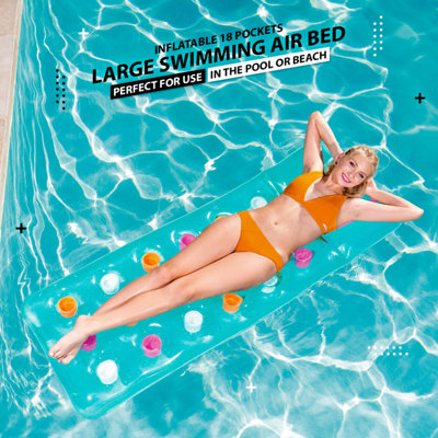 Inflatable Bestway Designer Lounger Lilo Float Air Bed Mat for Swimming ...