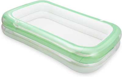 Inflatable Family Pool, Rectangular FunSicle Pool 8.3ft, Fresh Mint