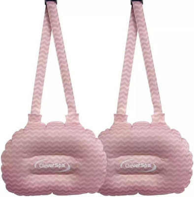 Inflatable Head Rest, CleverSpa Pillow for Hot Tubs, Pink 2-Pack