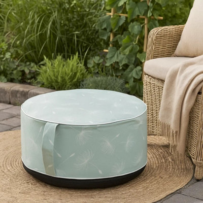 Inflatable Outdoor Garden Pouffe Light Green Dandelions