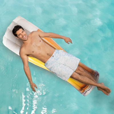 Inflatable Pint Pool Float Swimming Lilo | DIY at B&Q